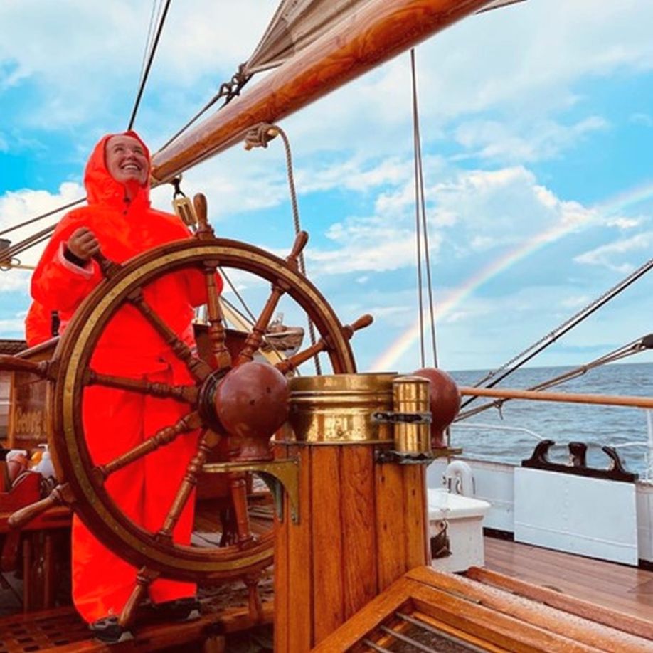 En udmønstring med Skoleskibet George Stage